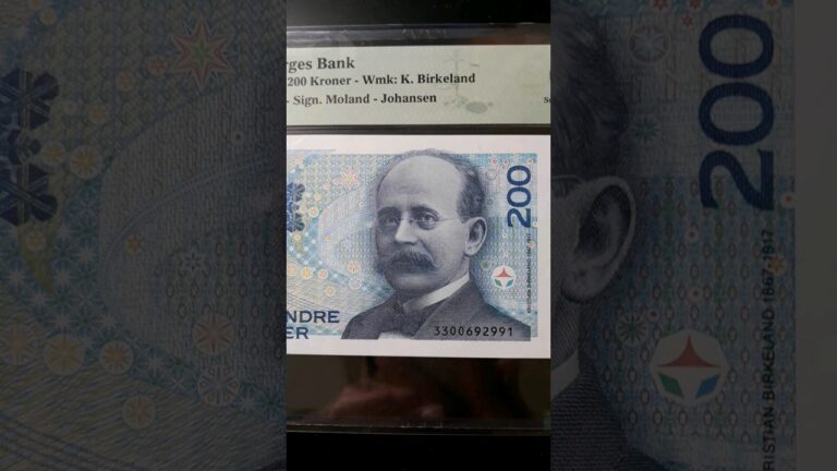 [030] Norway, 1994, 200 Kroner PMG 67 #banknote #pmg - FX動画まとめ